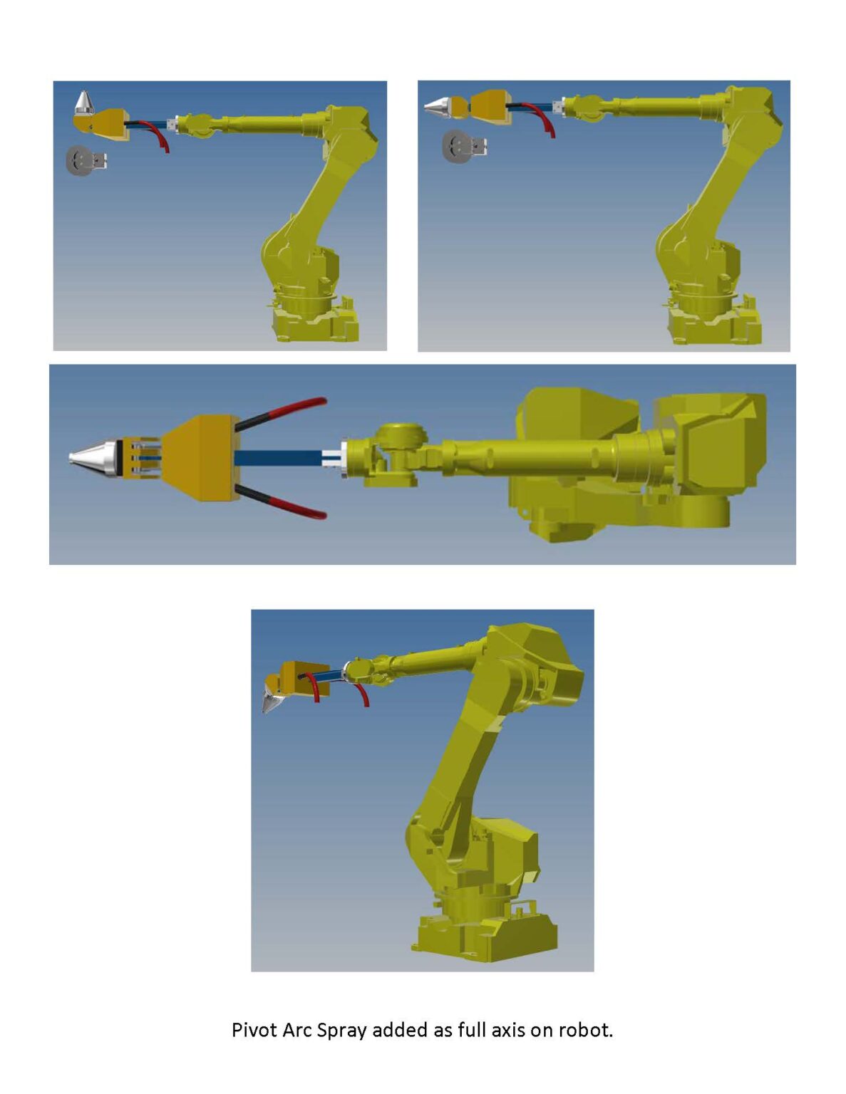 Pivot Arc Spray Torch as axis on robot - Thermal Spray Depot